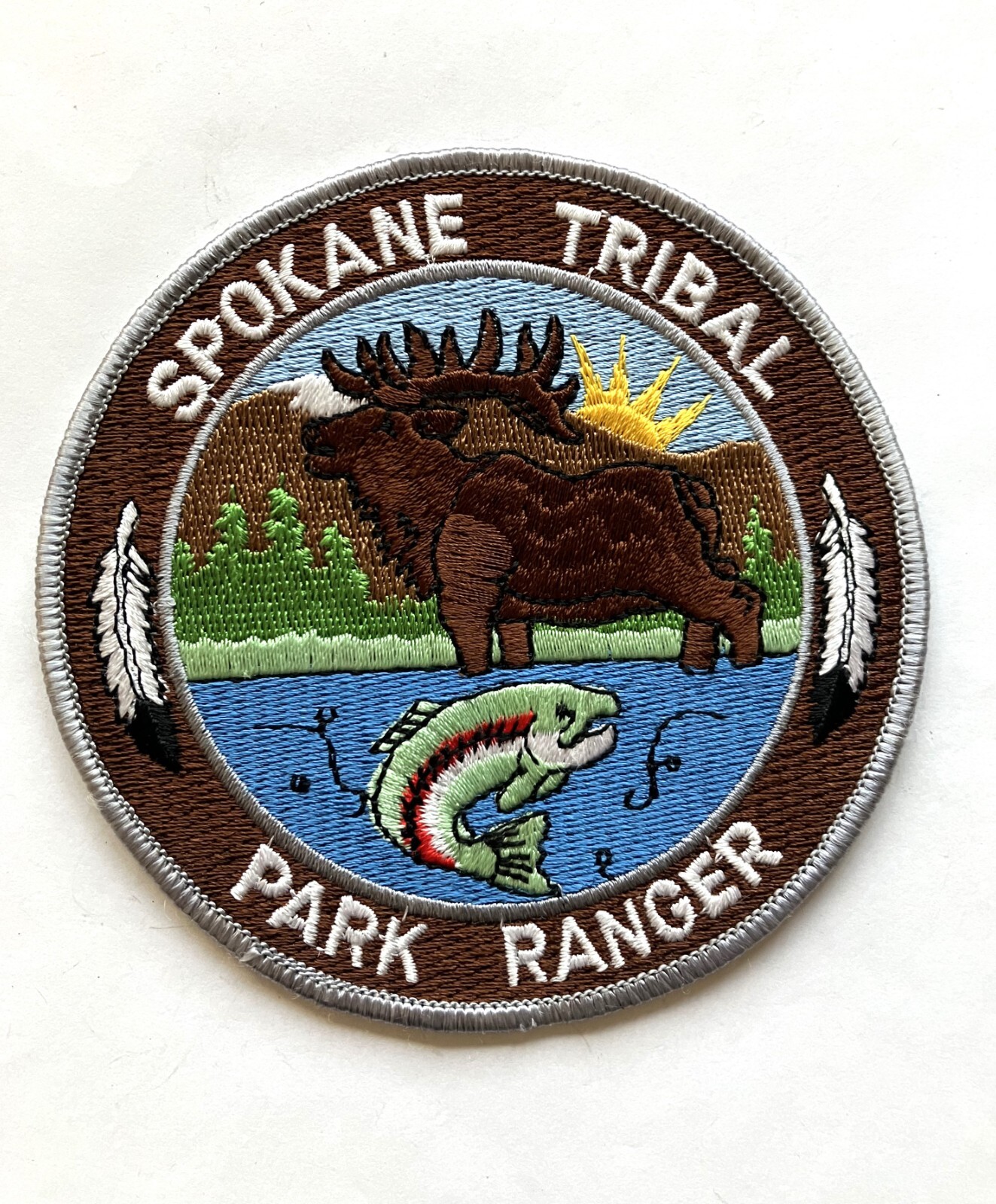 Obsolete Spokane Tribal Park Ranger patch (white letters), Washington ...