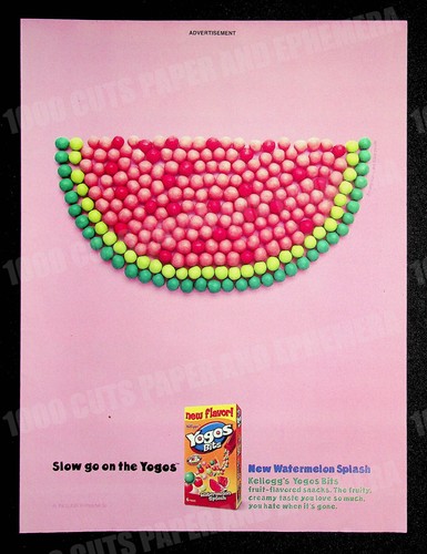 Yogos Bits Watermelon Kellogg's 2007 Yogurt Candy Print Magazine Ad ...