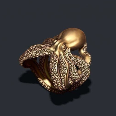 octopus ring, Gold octopus ring, Silver octopus ring, octopus jewelry ...