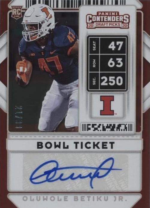 2020 Panini Contenders Draft Picks - College Ticket Autographs Oluwole ...