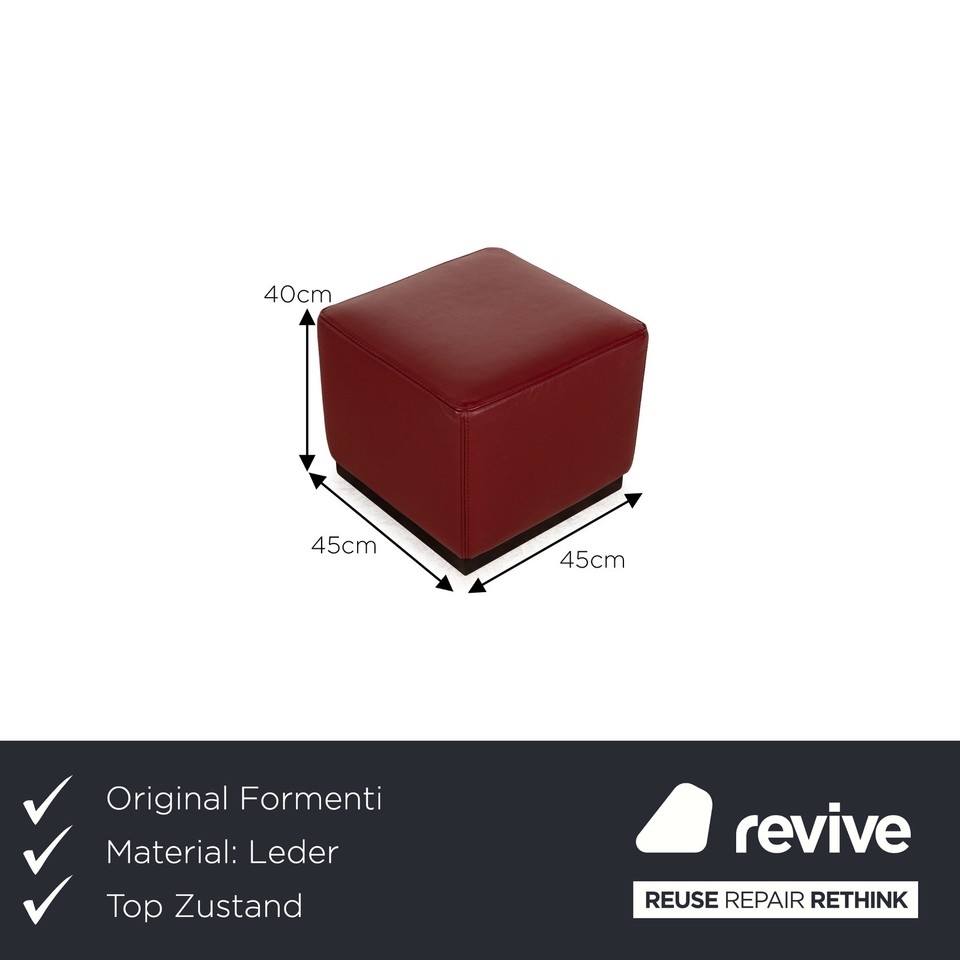 Formenti Wave Leather Armchair Red Incl. Stool | eBay Australia