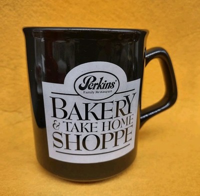 PERKINS Family Restaurant 3.5" Black Coffee Mug- Bakery & Take Home ...