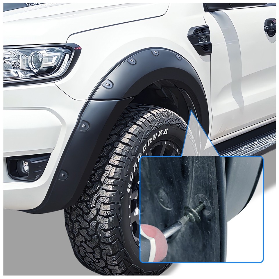 For Ford Ranger 2015-22 Wide Wheel Arches Bonnet Scoop Guard Protector ...