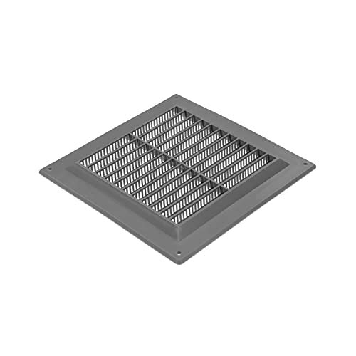 6" x 6" Inch Gray Plastic Ventilation Grille with Insect Mesh. HVAC ...