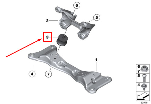 BMW X1 E84 AUTOMATIC TRANSMISSION GEARBOX MOUNT 6799411 22316799411 NO ...