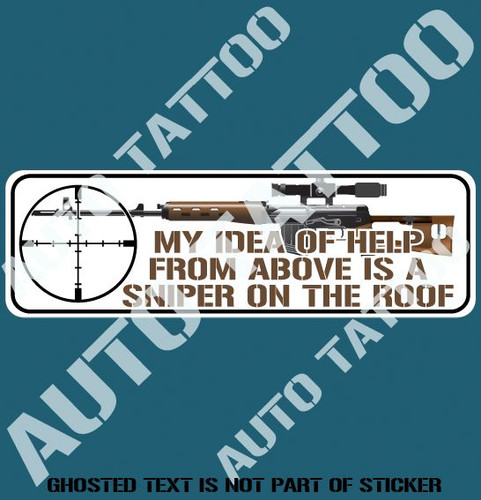 HELP FROM ABOVE DECAL STICKER MILITARY ARMY HUNTING PATRIOTIC DECALS ...