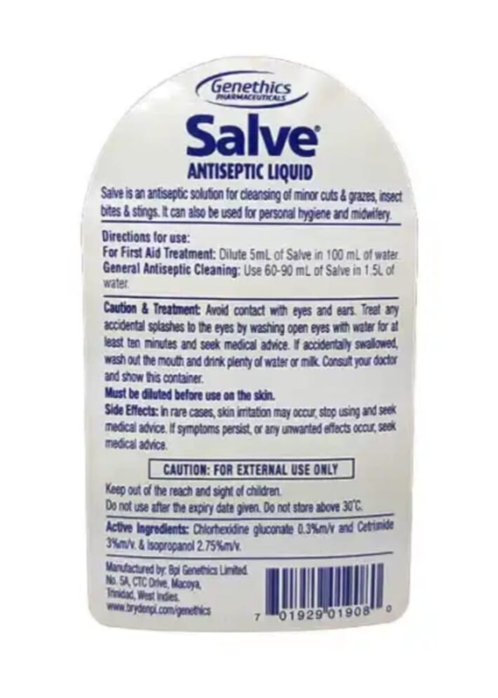 Salve ANTISEPTIC LIQUID for minor cuts, graze, insect bites & sting ...