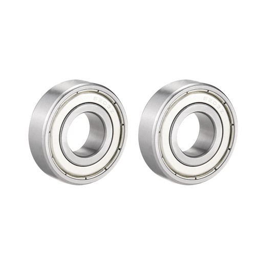 2pcs Deep Groove Ball Bearing 6203Z Single Shield 17 x 40 x 12mm Chrome ...