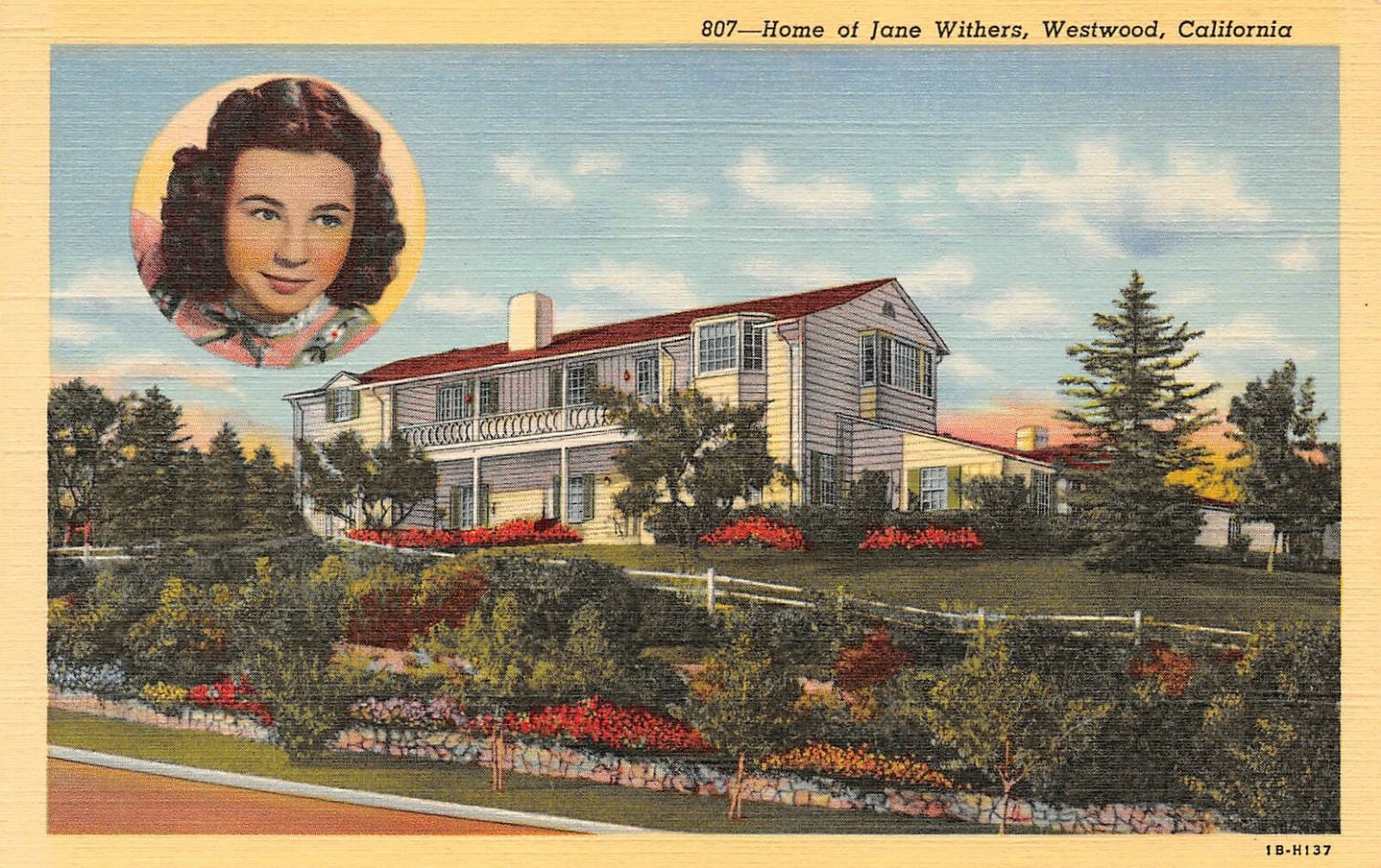 Home Of Actress,Model, and Singer. Jane Withers Westwood,CA Vtg 1930's ...