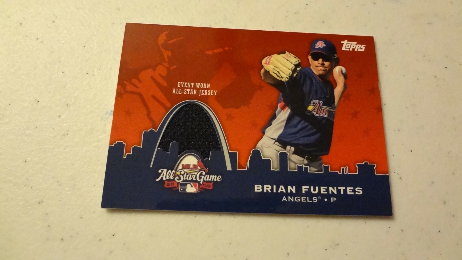 2009 TOPPS ALL STAR GAME RELIC SWATCH CUT #AST 33 BRIAN FUENTES ...