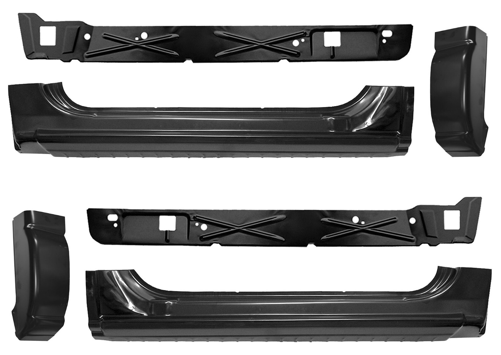 Rocker Panel Inner Rockers Cab Corner Kit fits 99-07 Chevy Silverado ...