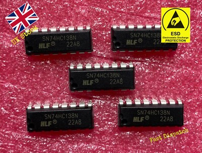 5pcs Deal SN74HC138 CMOS 3 To 8 Line Decoder HLF IC NEW Stock In UK ...