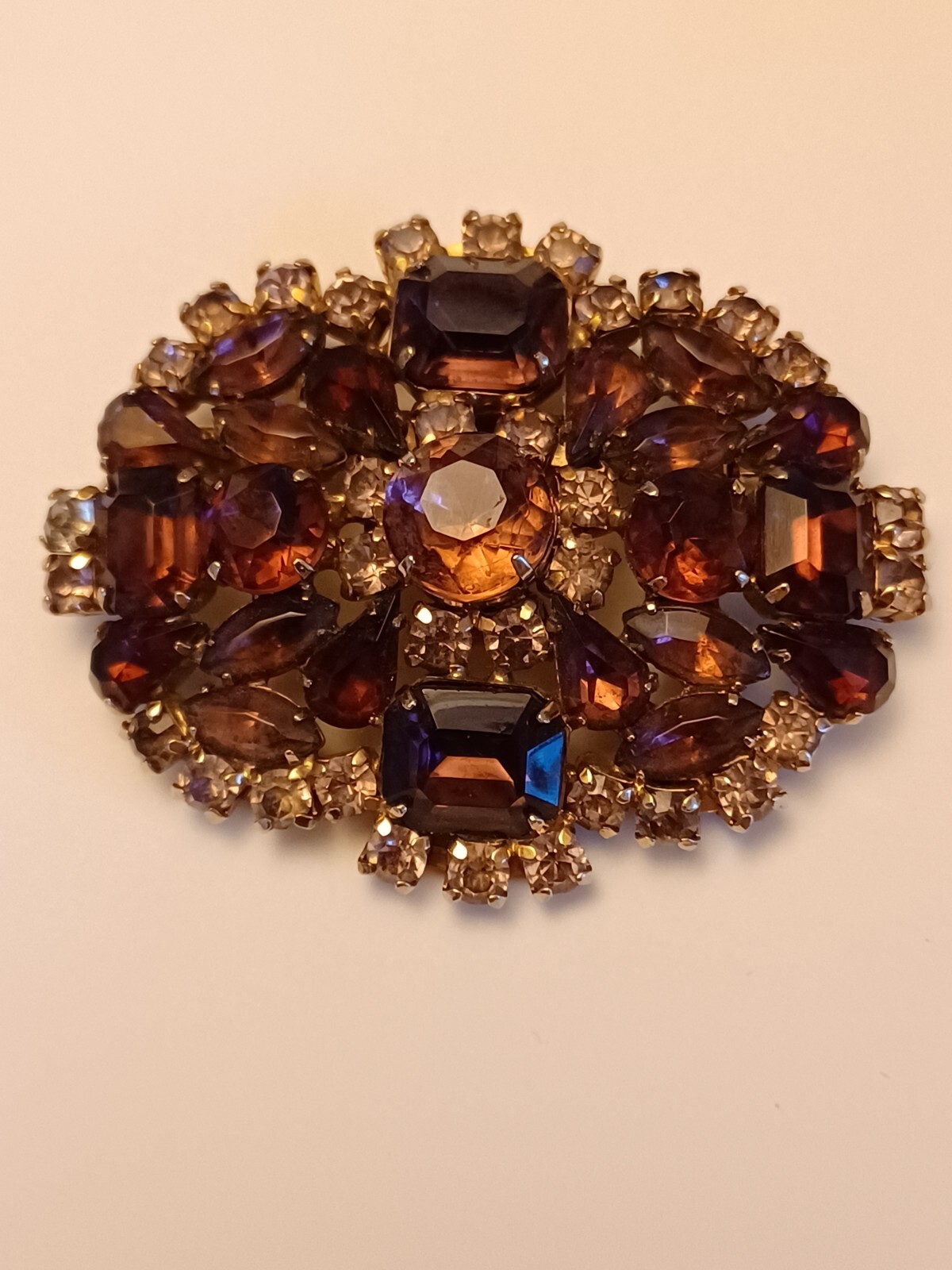 Vintage Large Purple Rinestone Broch | eBay