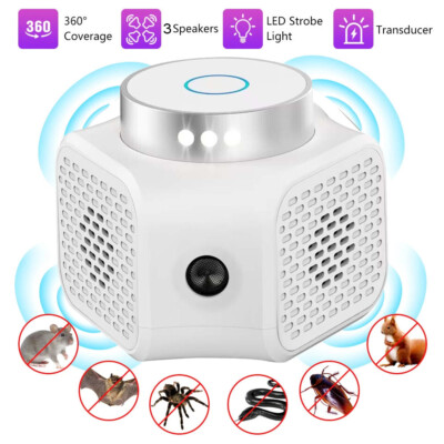 Ultrasonic Rodent Repellent Pest Repeller 4-in-1 Mouse Blocker Rat ...