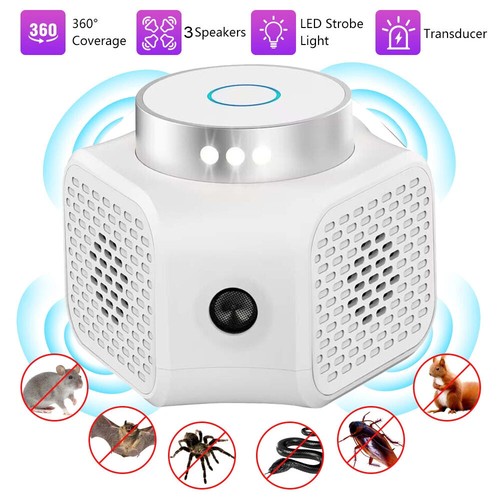 360° Ultrasonic Repellent Pest Rat Mice Rodent Repeller Electronic ...