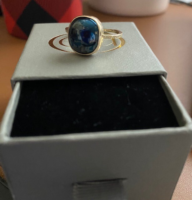 Emily Amey 14k Covellite Ring | eBay