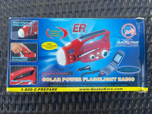 Solar Powered Flashlight Radio with DC12V Charging Socket 683818100201 ...