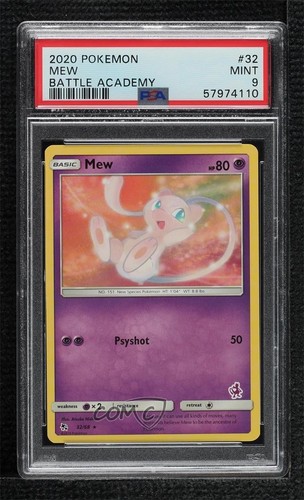 Mew (Hidden Fates) Pokémon Battle Academy two Deck PSA 9 MINT | eBay