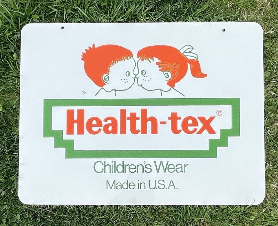 1970s Healthtex Childrens Clothing Store Display Metal 2 Sided Sign ...