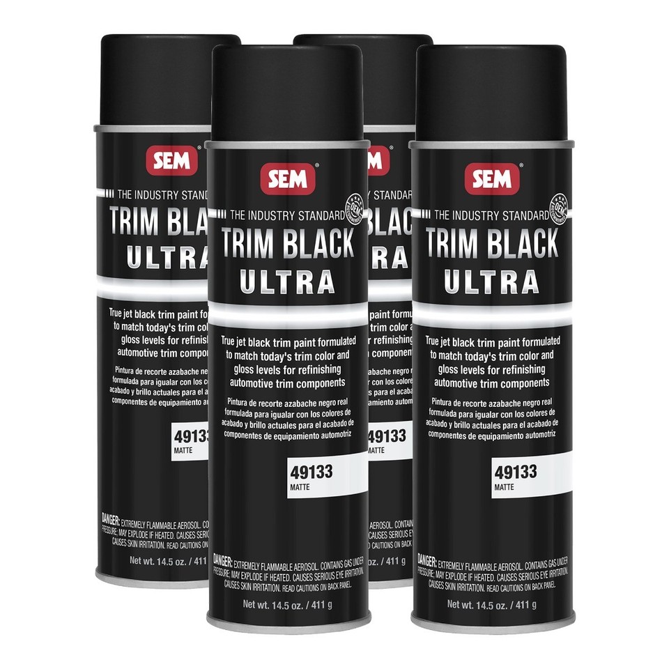SEM 49133 Matte Black Ultra Automotive Trim Restoration Paint 14.5 oz ...