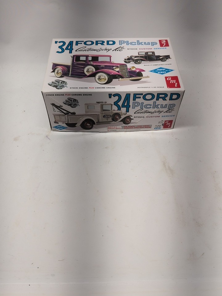 AMT '34 FORD PICKUP Truck (3 in 1) Customizing Kit, 1/25 (New Open Box ...