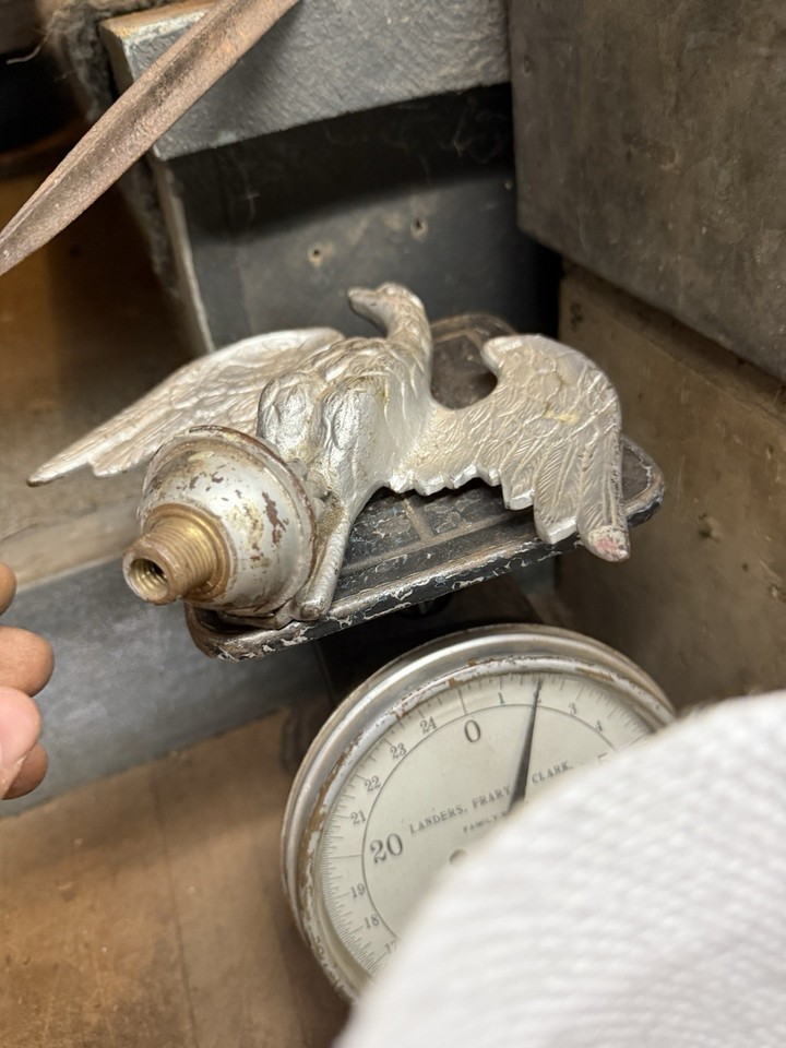 Enterprise Coffee Grinder Mill Clock Lamp Brass Eagle Bird Finial Pole ...