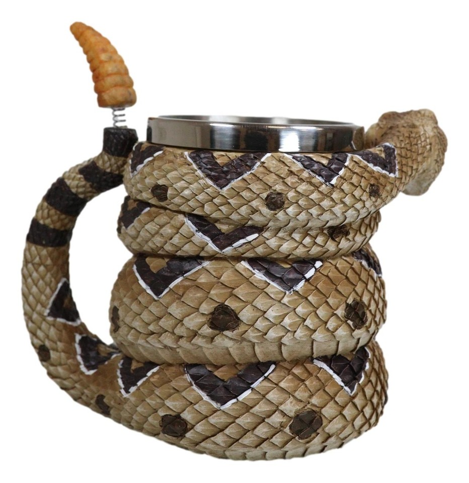 Ferocious Rattlesnake Serpent Snake With Venomous Fangs Drinkware ...