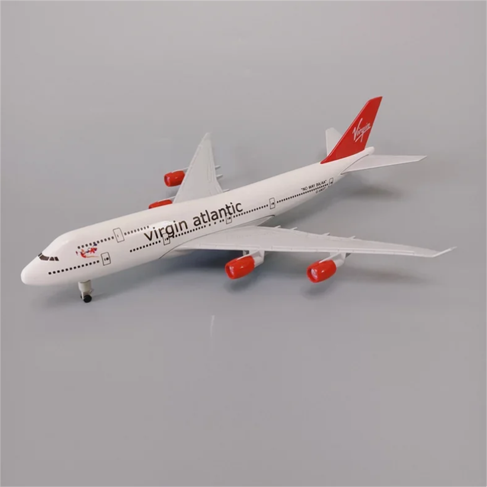 1/400 Scale 20cm Virgin Atlantic B747 Alloy Plane Model Collection ...
