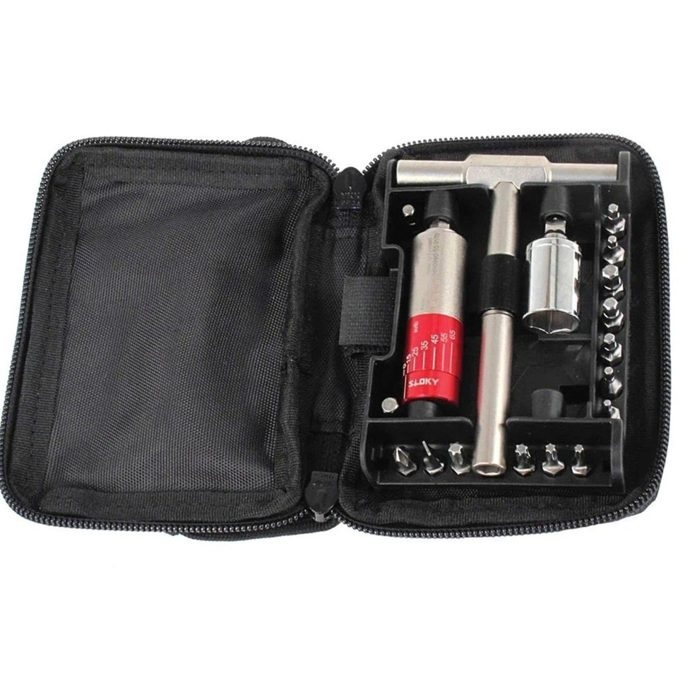 15-65 Inch Lbs All-in-One Torque Driver Kit with Locking Ratcheting T ...