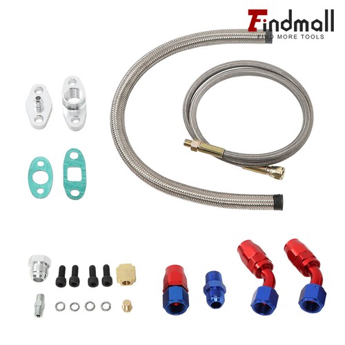 Turbo Oil Line Kits Feed Return Drain Line T3 T4 T70 T66 T25 T28 ...