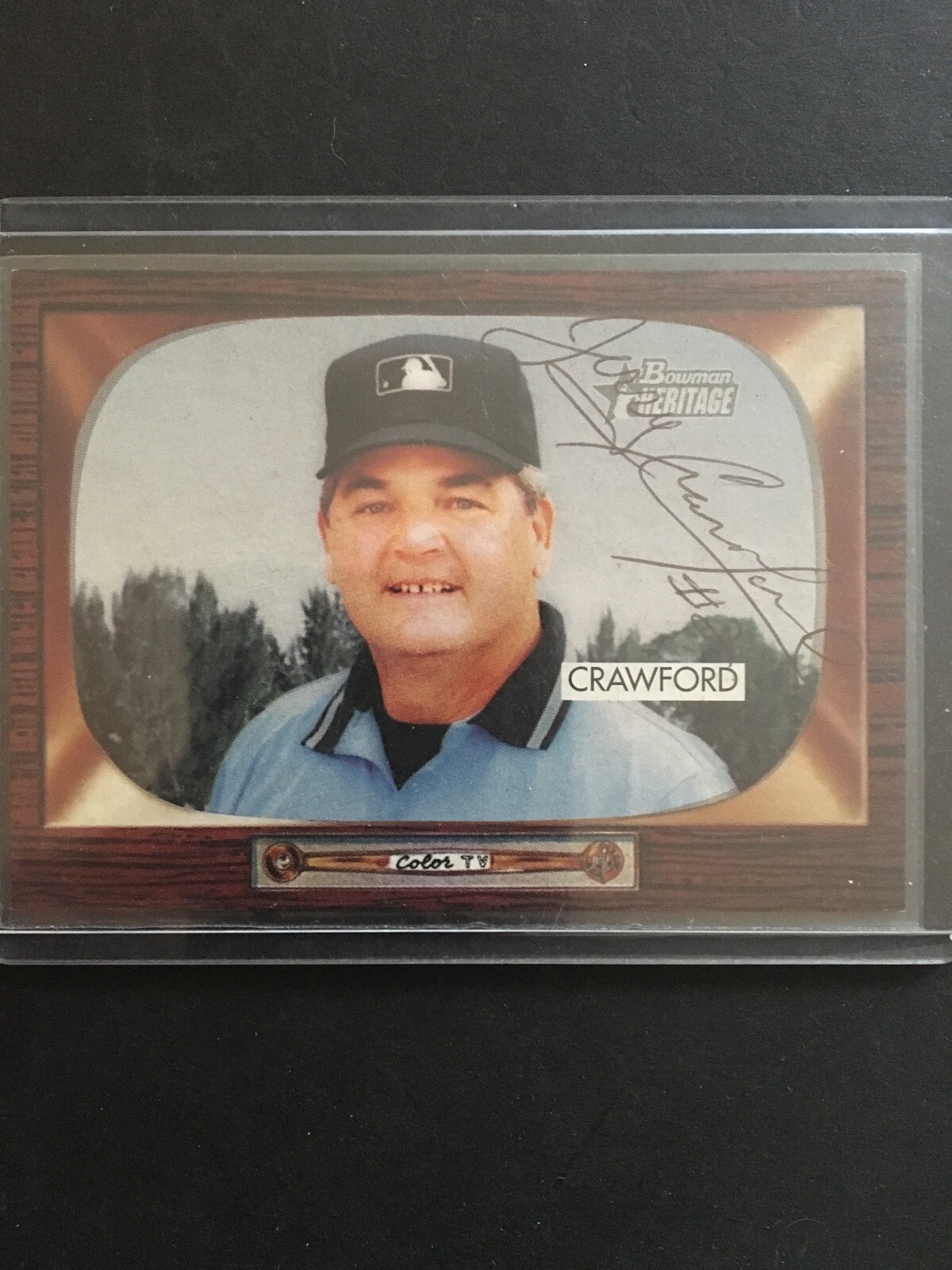 MLB UMPIRE Jerry Crawford signed 2004 Bowman Heritage card autographed ...