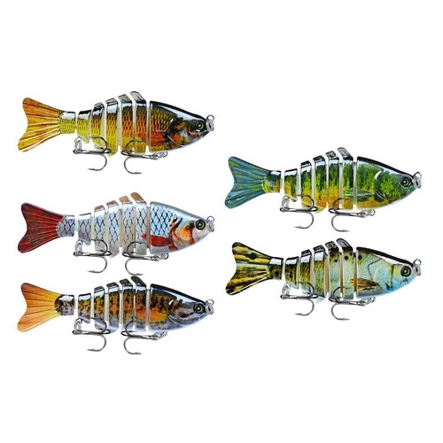 Realistic Fishing Lures Crankbait Bass Lures 3.9in Multi Jointed ...