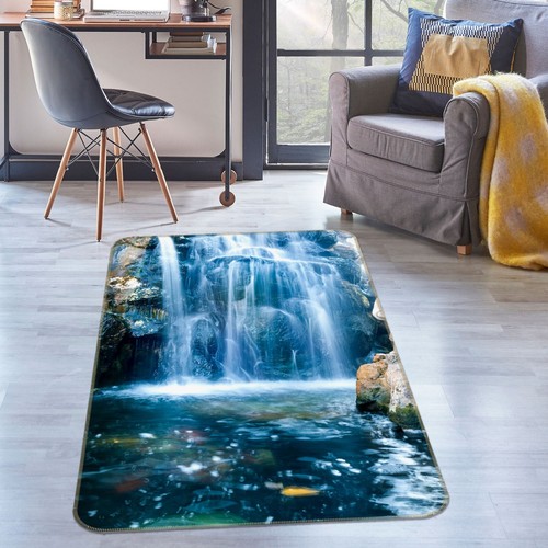 3D Blue Waterfall Lake ZHUA425 Game Non Slip Rug Mat Photo Carpet Amy ...