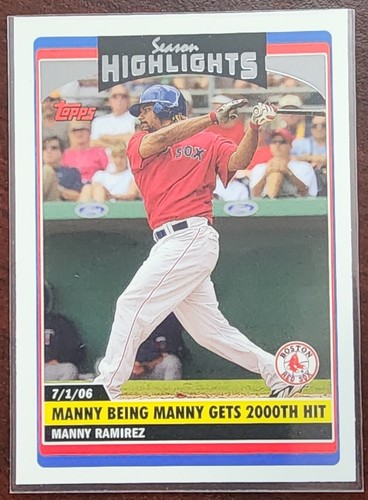 2006 Topps Highlights Card - Manny Being Manny Gets 2000th Hit Ramirez ...