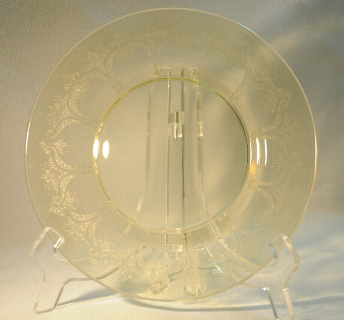 Morgantown Glass Fairwin Pattern Yellow Topaz Plates 7 Available | eBay