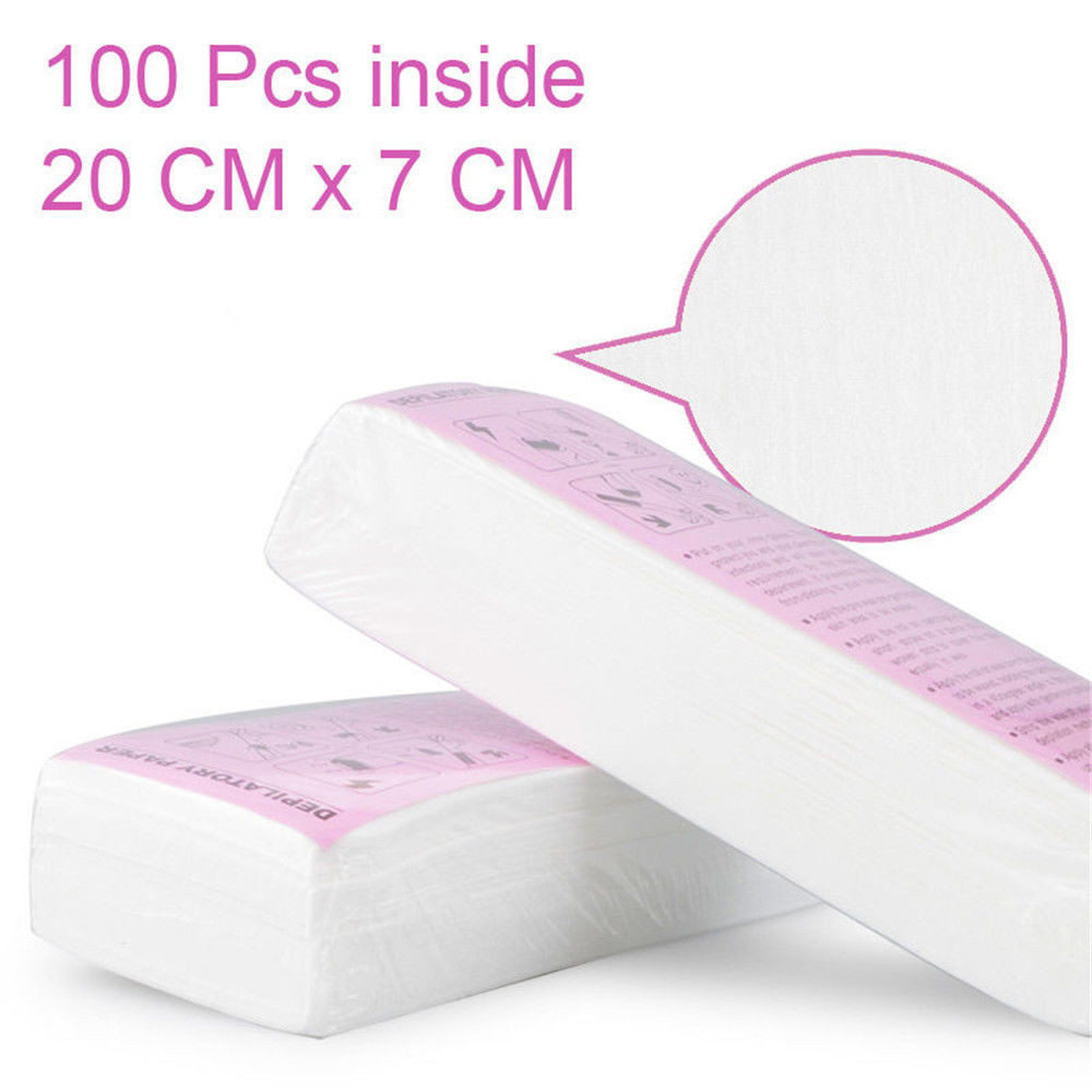 100pcs Depilatory Wax Strips Non-woven Hair Removal Paper Epilator ...