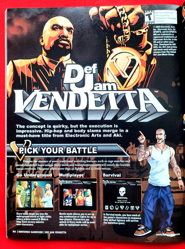 2003 DEF JAM VENDETTA Nintendo GameCube - Promo Art PRINT AD | eBay