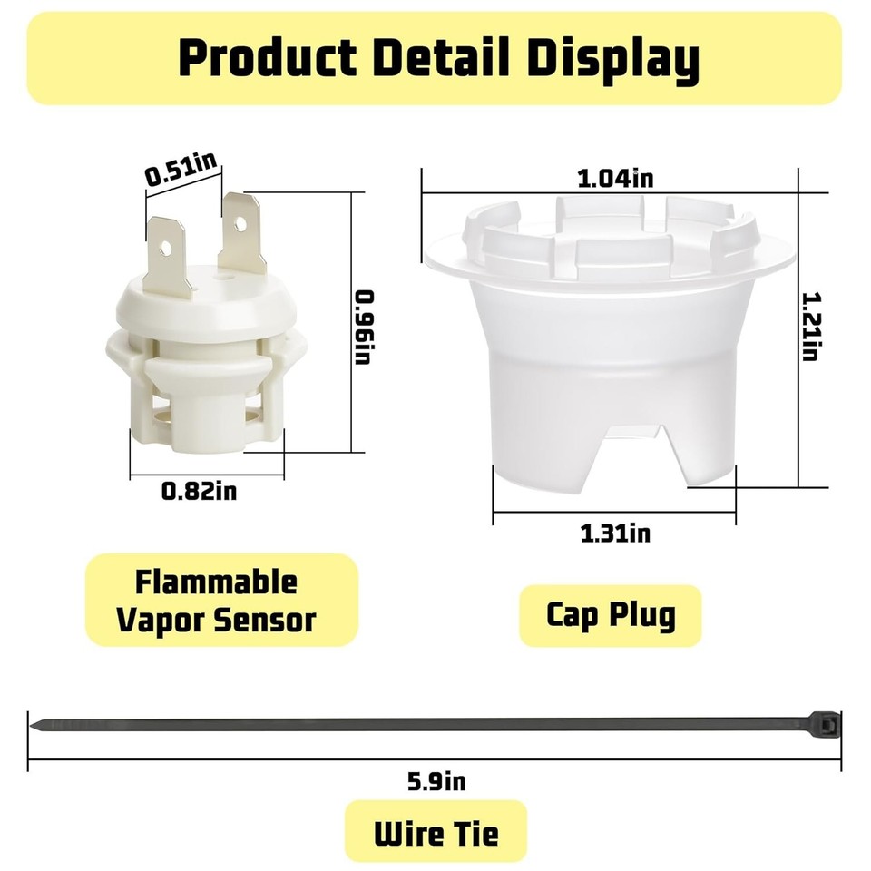 Flammable Vapor FV Sensor Kit Replacement Heating Elements for Rheem ...