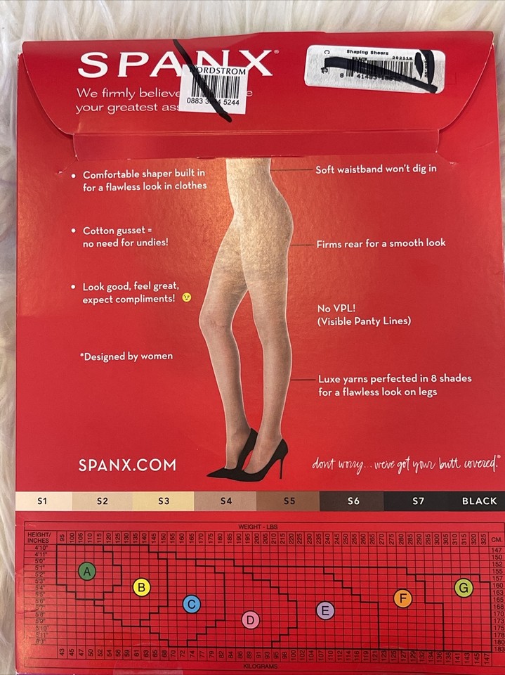 SPANX Firm Believer sheers Pantyhose Size C Black | eBay