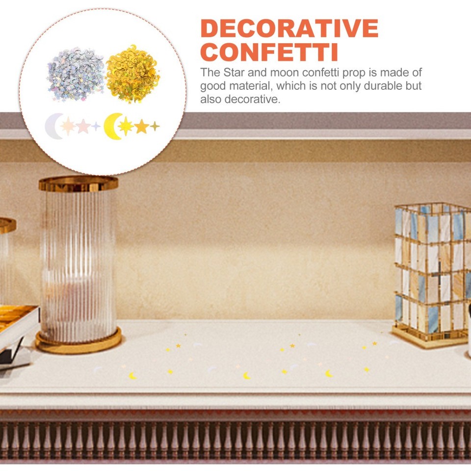 1 Set Ramadan Mubarak Party Decorative Confetti Star and Moon ...