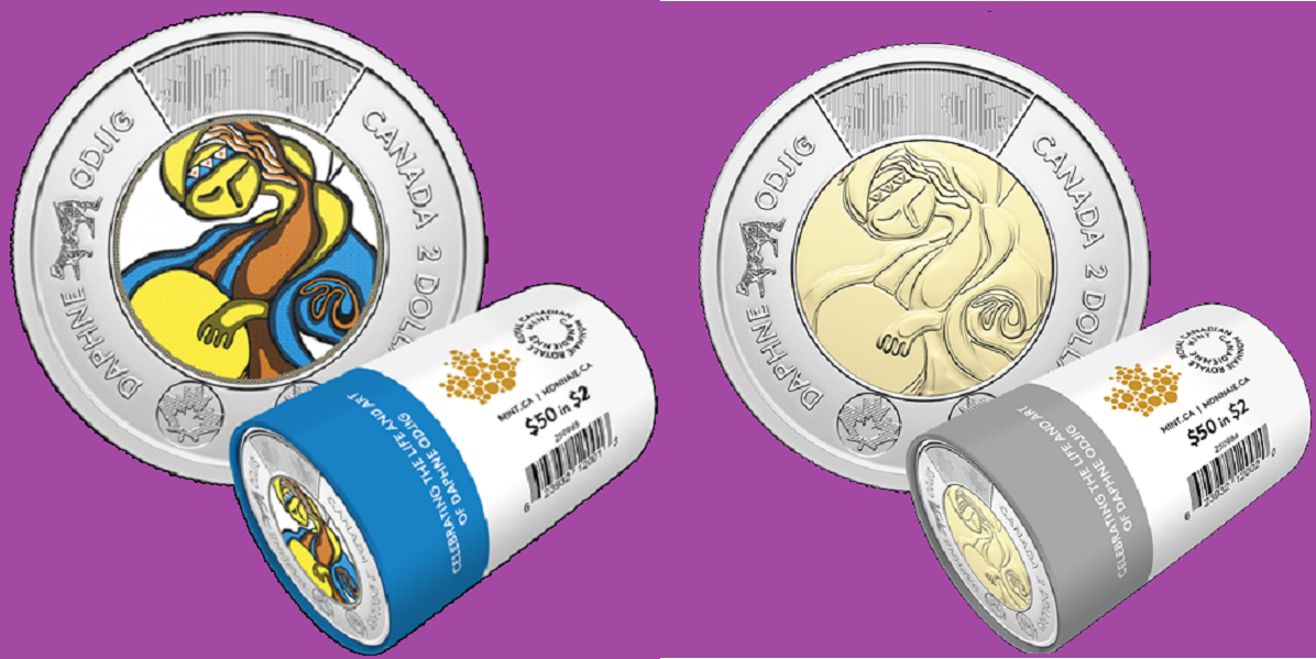 Set of 2025 Canada Celebrating Art of Daphne Odjig Two Dollar Toonie ...
