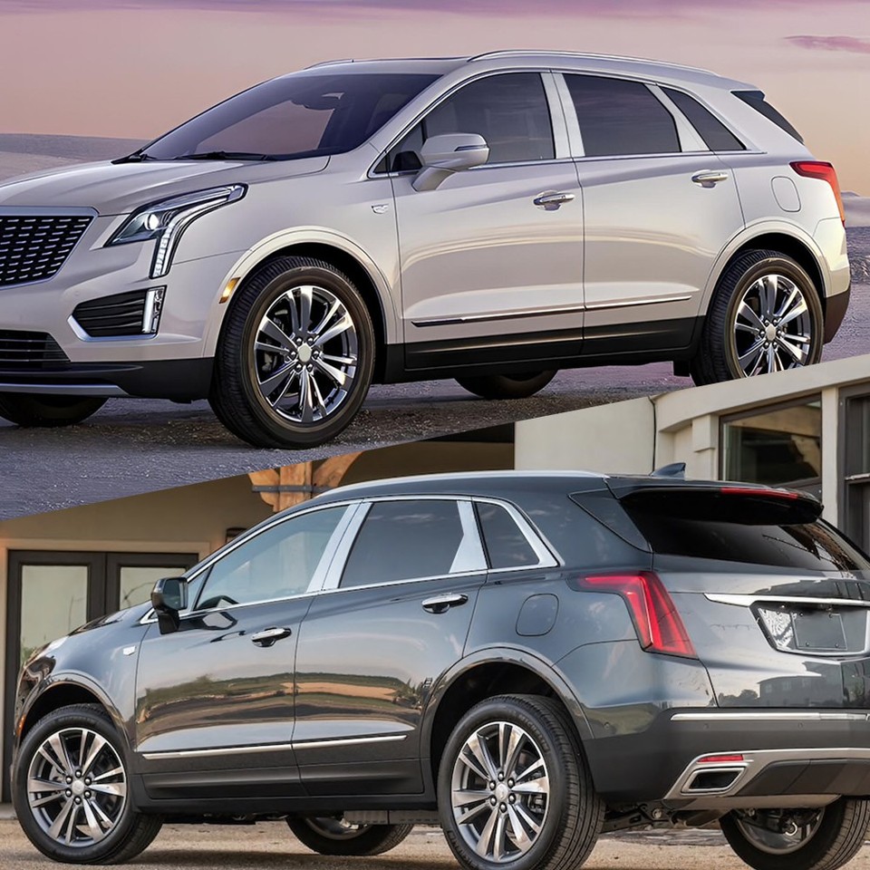 Chrome Pillar Posts Window Door Strip Trim Cover For 2017-24 Cadillac ...