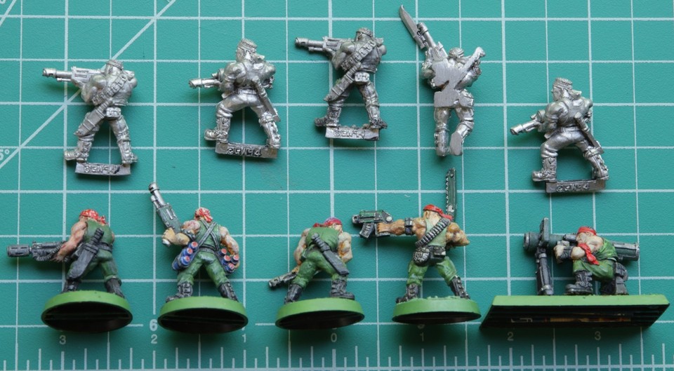 GW WH40K OOP 1994 - Imperial Guard - Catachan Jungle Fighters Lot x10 ...