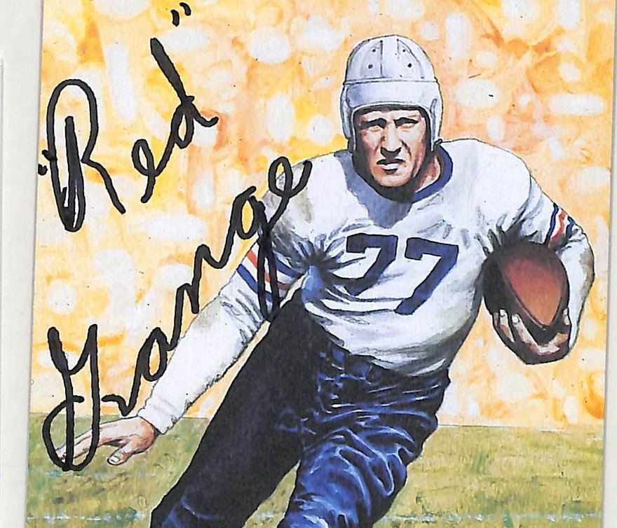 1989-97 Goal Line HOF Red Grange Autograph Gold #/100 PSA DNA Authentic ...