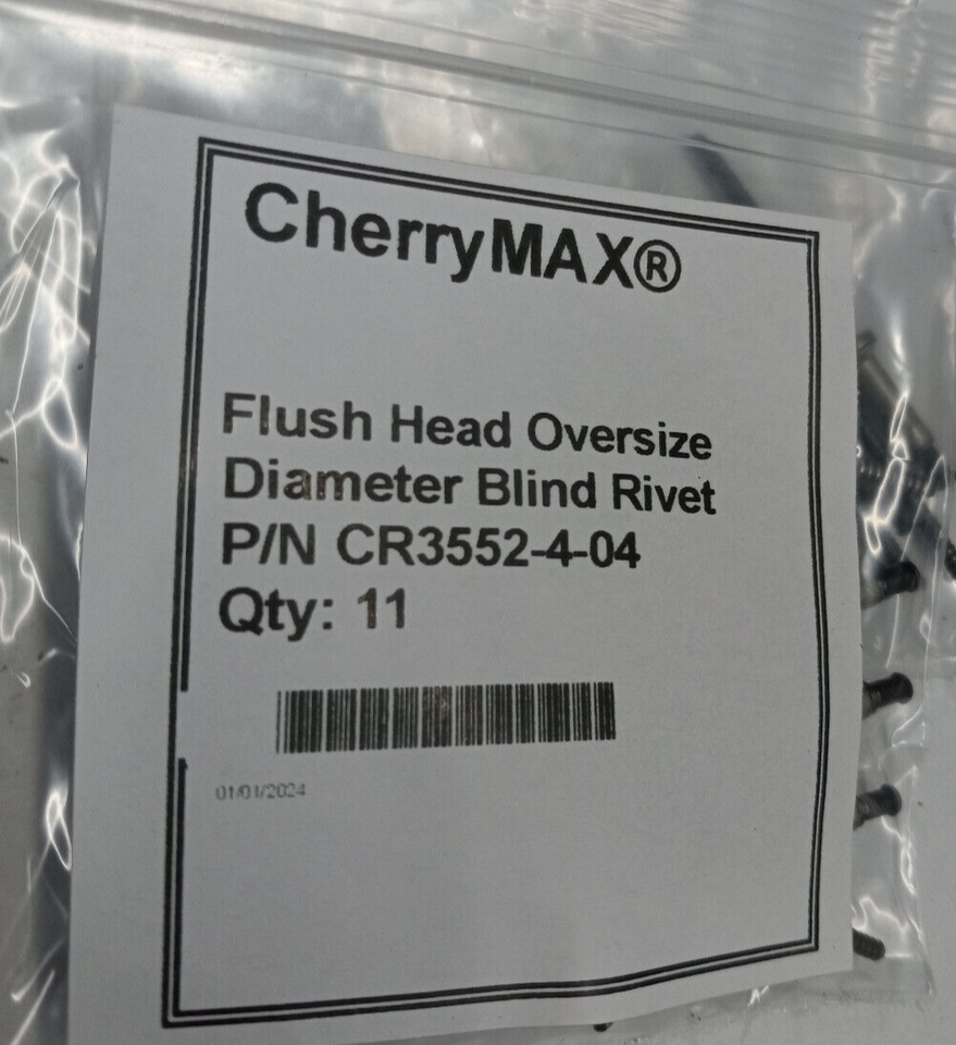 CherryMAX CR3552-4-04 100¬∞ Flush Head Oversize Diameter Blind Rivet ...