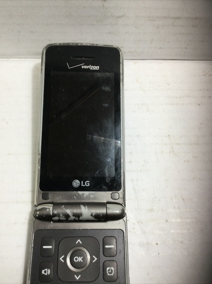 LG Exalt 2 II VN370 - Gray ( Verizon ) Rare Cellular Flip Phone Powered ...