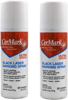 CerMark Laser Marking Spray, Laser Engraver | Metal, Ceramic, Glass 2oz ...