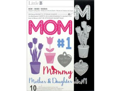 NEW Little B MOM Die Cutting Dies Mothers Day Mommy #1 Flowers Daughter ...