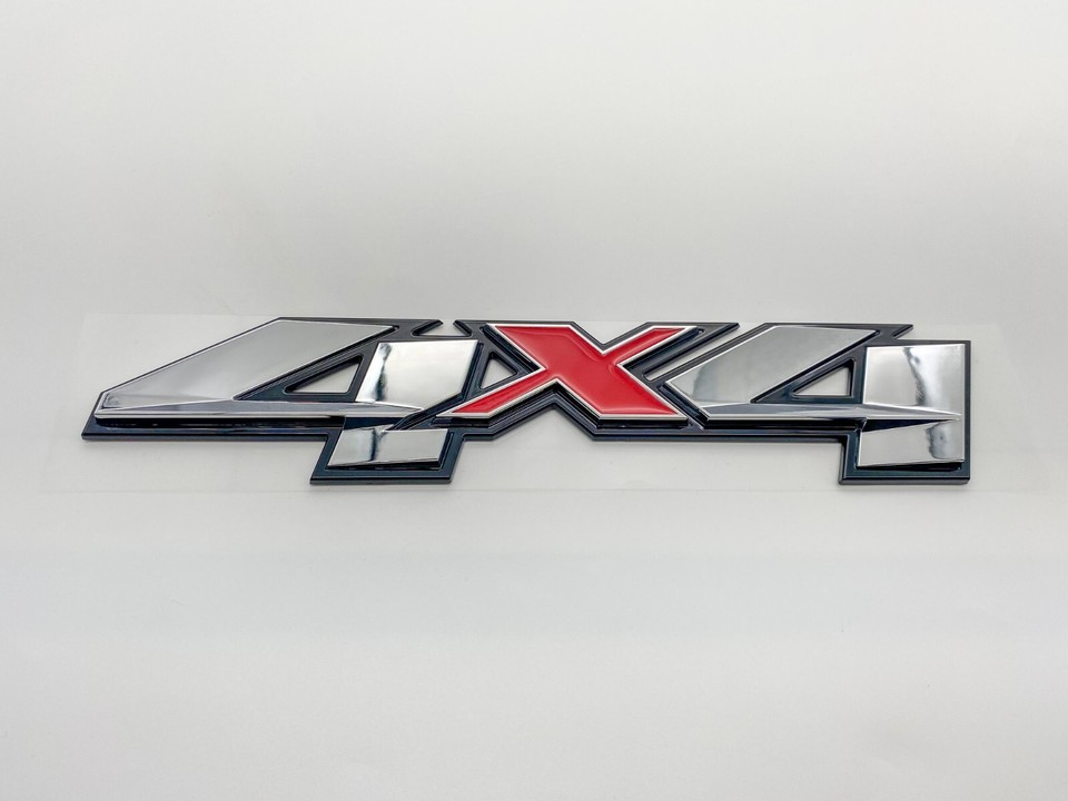 2007-2023 Chevrolet GMC 4x4 Red Chrome Emblem Fit 1PC | 1 Year ...