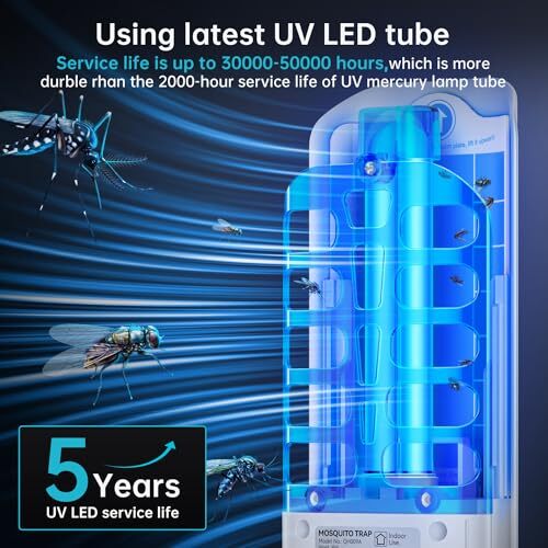 Flying Insect Trap Plug in Mosquito Bug Zapper Indoor Gnat Moth Catcher ...